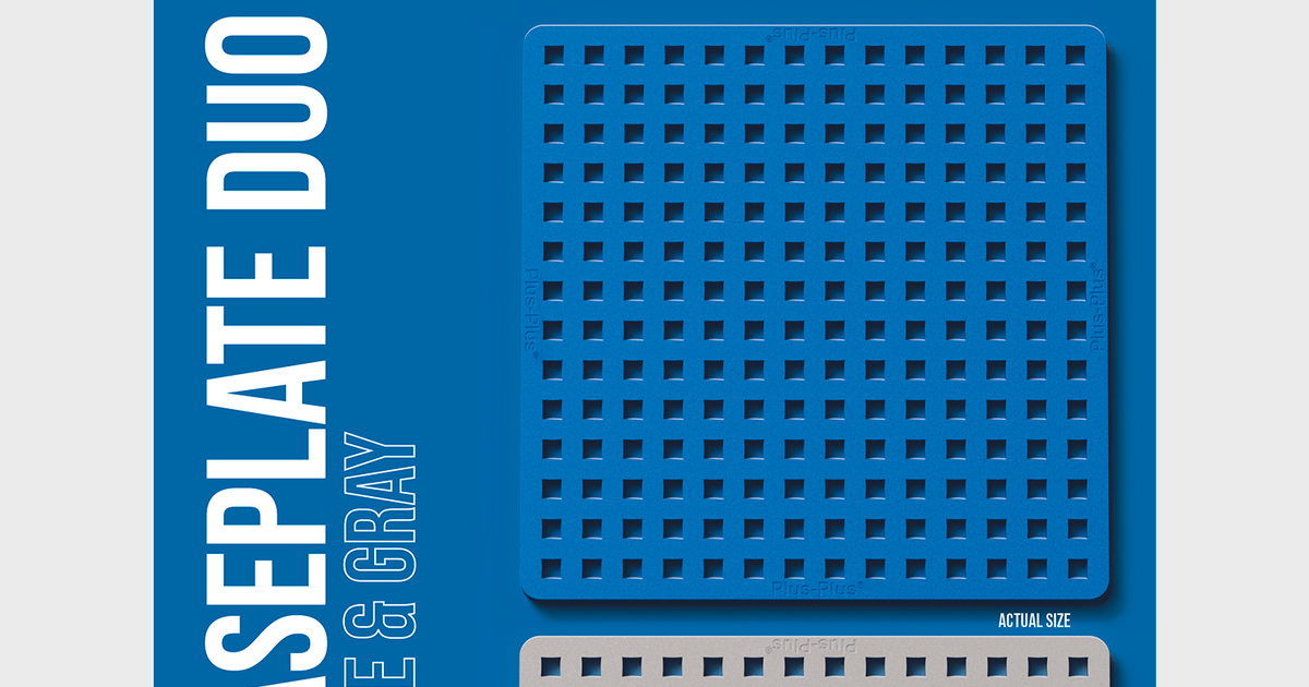 2 Baseplates - Blue and Gray