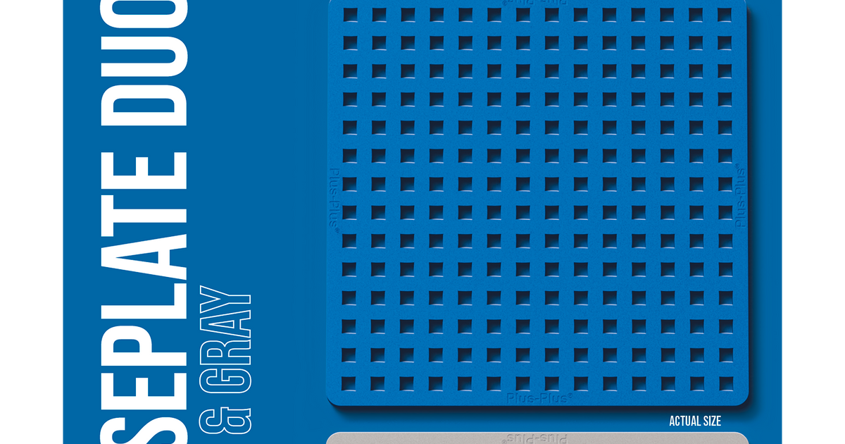 Two baseplates - One blue and one gray